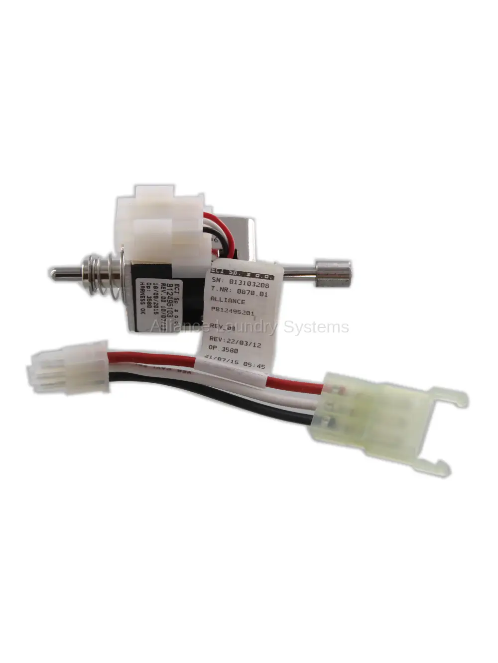 Reparación De Lavadoras En Lima - ASSY, SOLENOID WITH COIL, BUSHING & WIRE